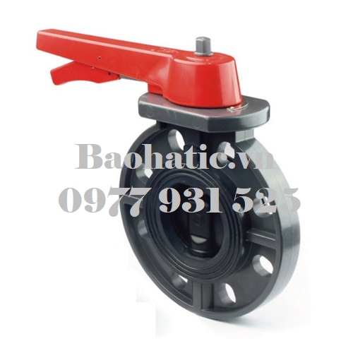 Van bướm PVC tay gạt D60, D75, D90, D110, D125, D140, D160, D200, D225