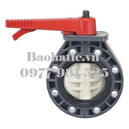 Van bướm PVC tay gạt D60, D75, D90, D110, D125, D140, D160, D200, D225