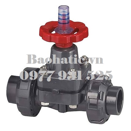 Van màng UPVC CPVC PPH PVDF Dn15, Dn20, Dn25, Dn32, Dn40, Dn50, Dn65 ...